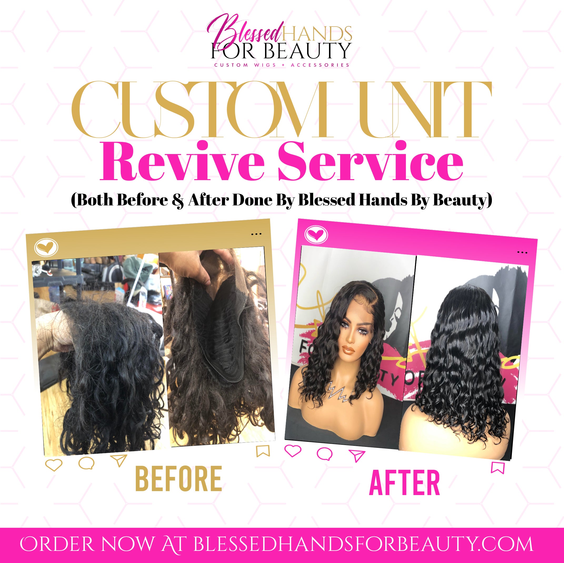 Custom Unit Revive Service(Blessed Hands For Beauty Custom wigs Only) | Blessed Hands For Beauty